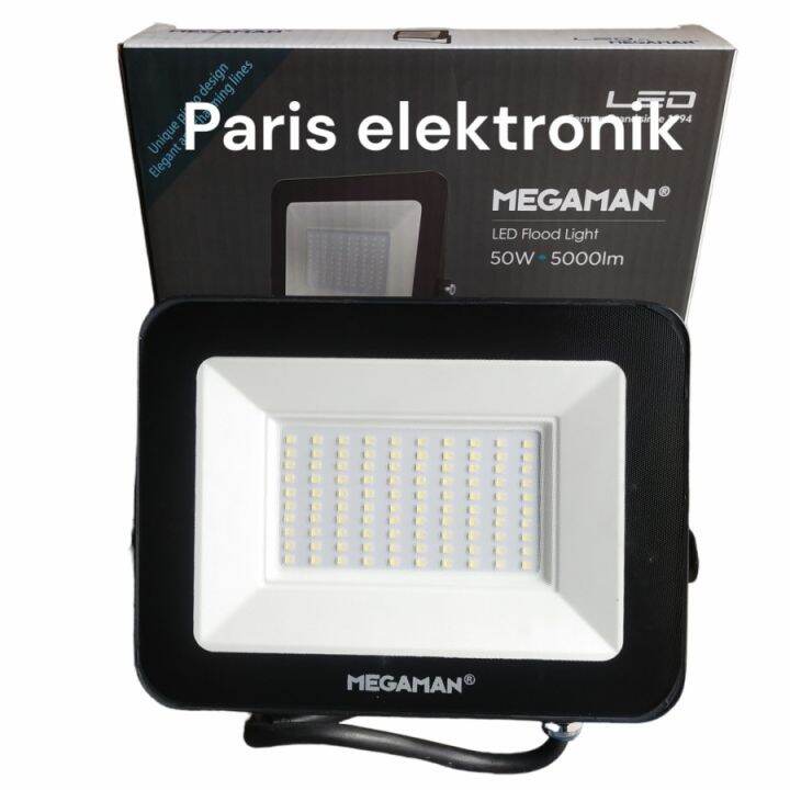 MEGAMAN LAMPU SOROT 50 WATT FLOOD LIGHT / LAMPU TEMBAK 5000 LUMEN ...