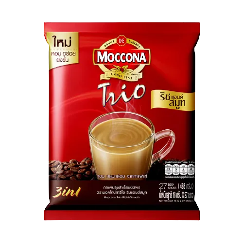 Moccona Trio Rich & Smooth 3 in 1 Instant Coffee (18g x 27 Sticks ...