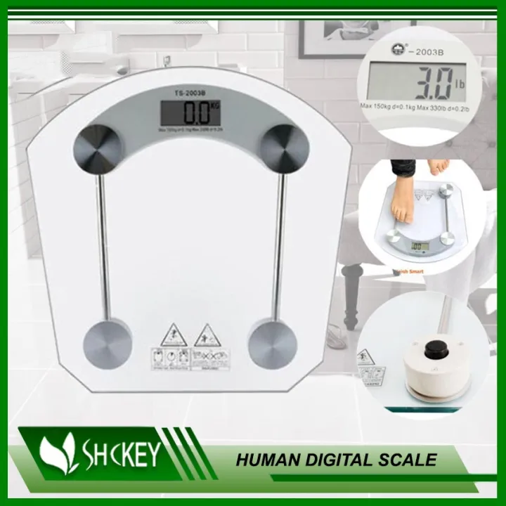 Shckey Digital Glass Square Personal Human Weighing Scale(or circular ...
