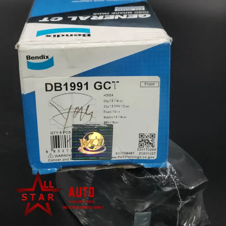 Bendix Disc Brake Pads (Front) DB1991 GCT | Lazada PH