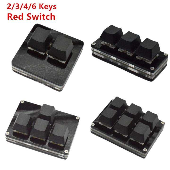 2/3/4/6 Keys Black Mini Keypad Red Switch OSU Programmable Gaming ...