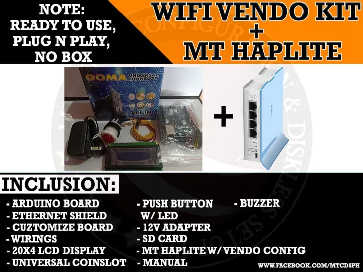 PISO WIFI VENDO KIT WITH MIKROTIK HAPLITE | Lazada PH