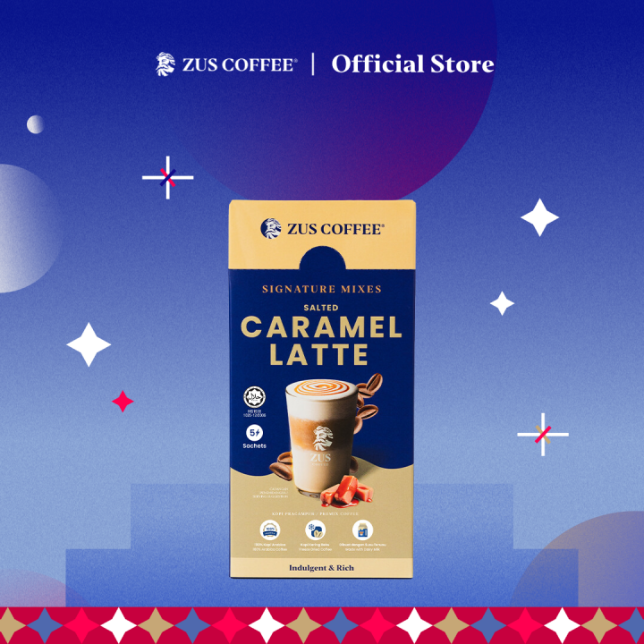 ZUS Signature Mixes Coffee - Salted Caramel Latte - 5's | Lazada