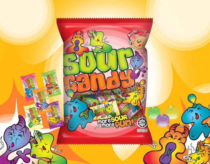 BEARDY SOUR FRUIT CANDY 140G | Lazada