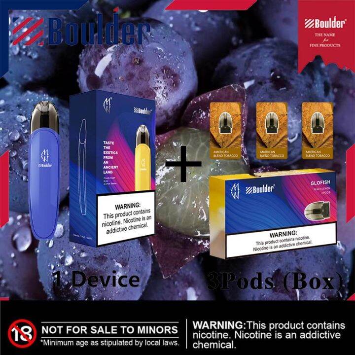【1 Box of 3 Pods】Boulderr Vaping Refill Pods (Standard Flavor Pods)A ...