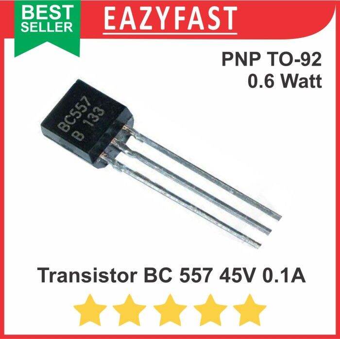 Transistor BC557 BC 557 PNP Bipolar Amplifier Switch Tr TO-92 TO92 ...