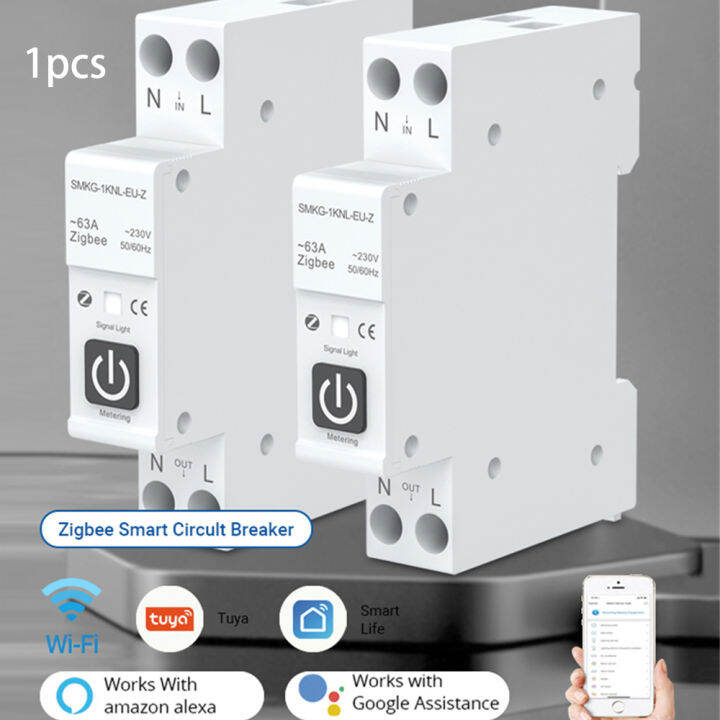 TUYA ZigBee Smart Circuit Breaker With Metering 1P 63A DIN Rail for ...