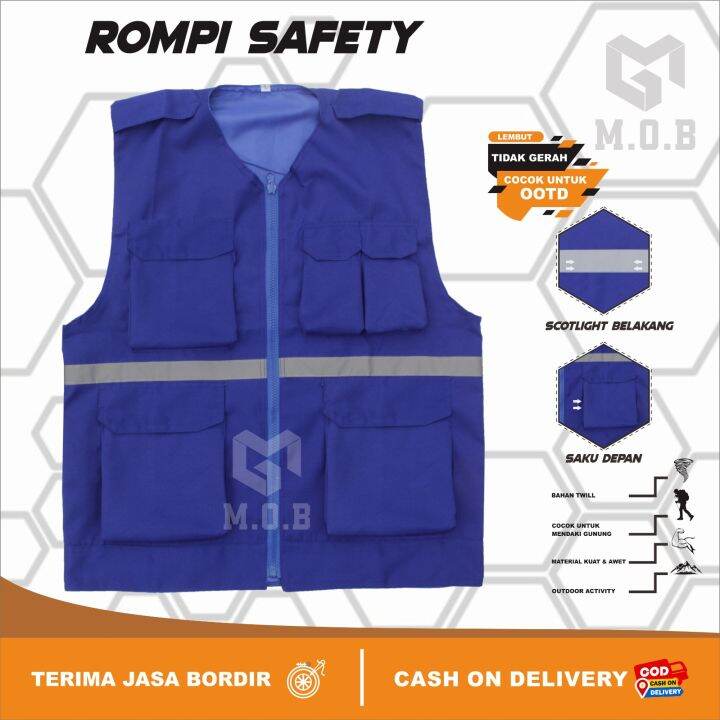 Rompi Proyek - Rompi Safety - Rompi Tambang - Rompi kain - Rompi K3 ...