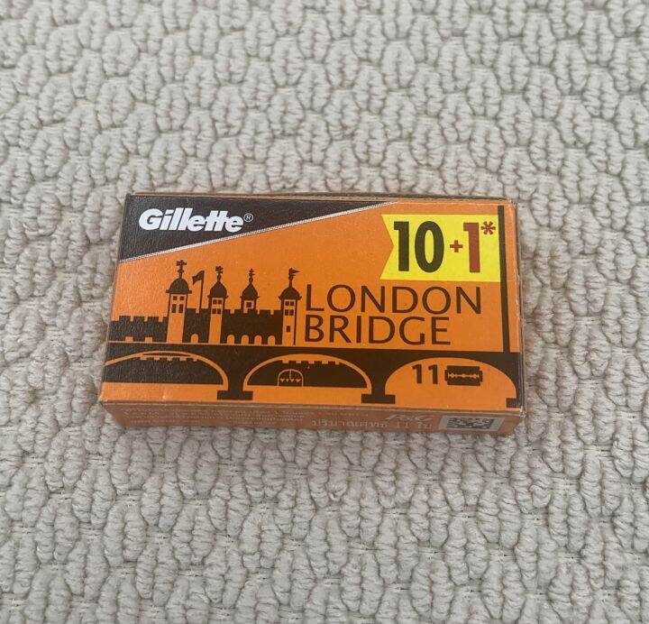 Gillette London Bridge Double Edge Razor single pack 10+1 Blades ...