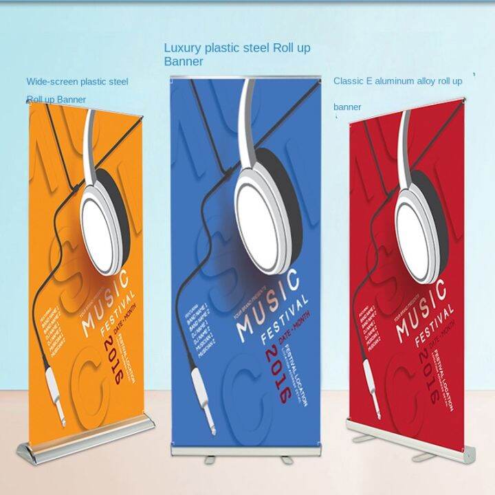 Roll Up Banner Stand 2.65 .x 6.5 80cm x 200cm Retractable Pull Standee ...