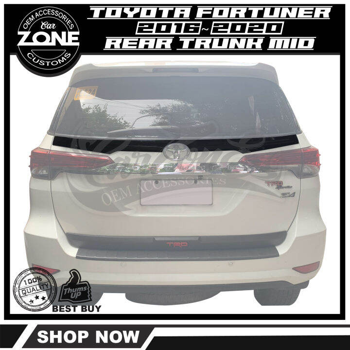 Toyota Fortuner 2016-2020 Rear Trunk Mid Spoiler Trim (Glossy Black ...