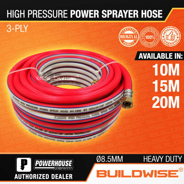 Powerhouse Pressure Hose 3-PLY Sprayer Hose 10/ 15/ 20 Meters (RED ...
