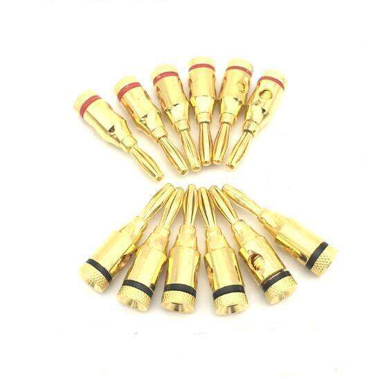 [LWF HOT]♛Connectors 12ชิ้น/ล็อต4Mm Gold Plated Pure Copper Monster ...