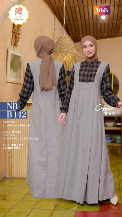 GAMIS NIBRAS NB B142 / DRESS CASUAL / NIBRAS TERBARU 2023 | Lazada Indonesia