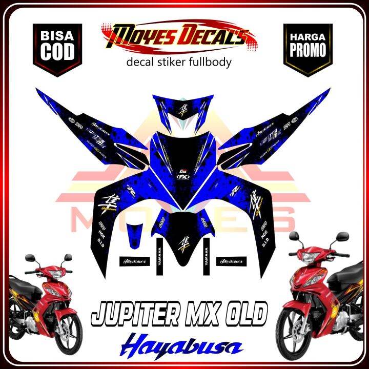 Decal Stiker Jupiter Mx Old Full Body Motif Hayabusa Warna Biru ...