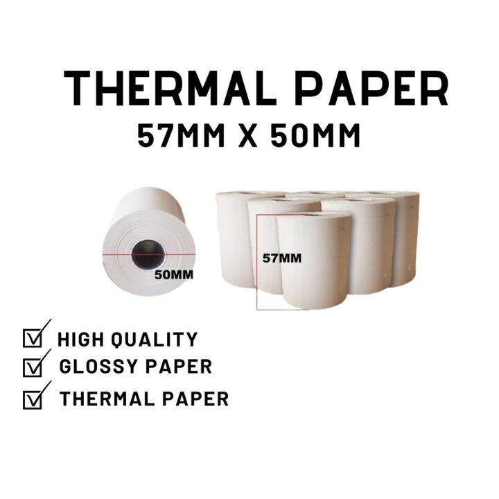 Hot xuas48 Thermal Paper Roll 57MM x 40MM / 57MM x 50MM used for POS ...