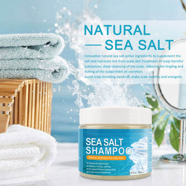 Sea Salt Dandruff Shampoo Deep Clean Sea Salt Shampoo for Hair Cleaning ...