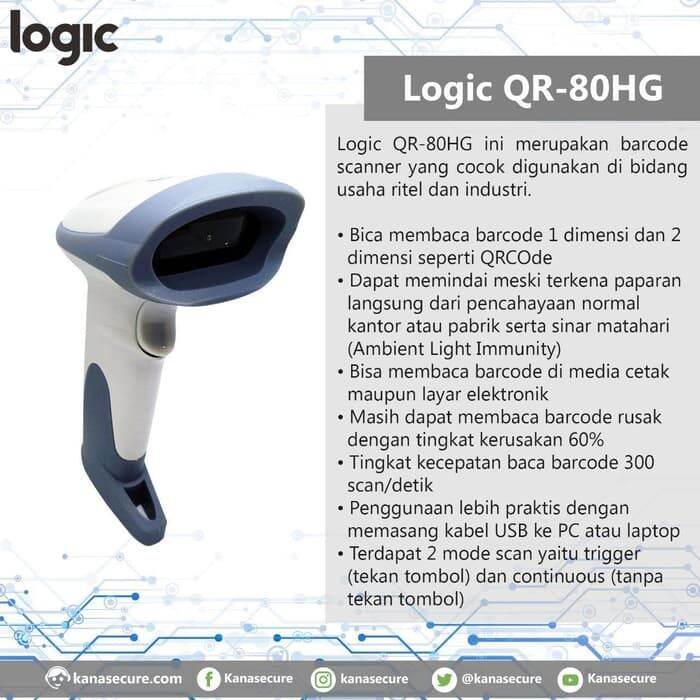 NEW Barcode scanner Logic QR-80HG 1D dan 2D - MURAH DAN BERGARANSI ...