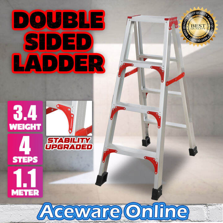 4 Step Ladderman Aluminium Double Sided Ladder Multi Purpose Ladder ...