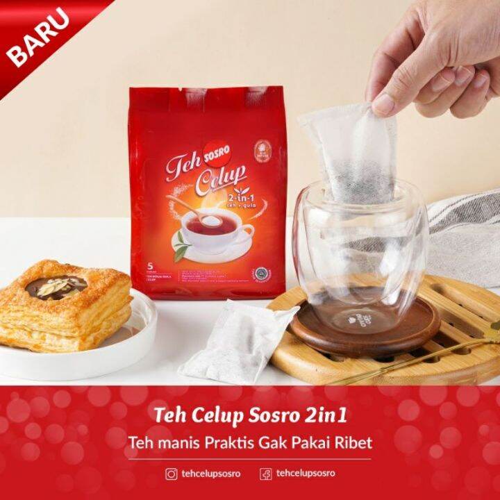 Teh celup sosro 2 in 1 isi 5 sachet | Lazada Indonesia
