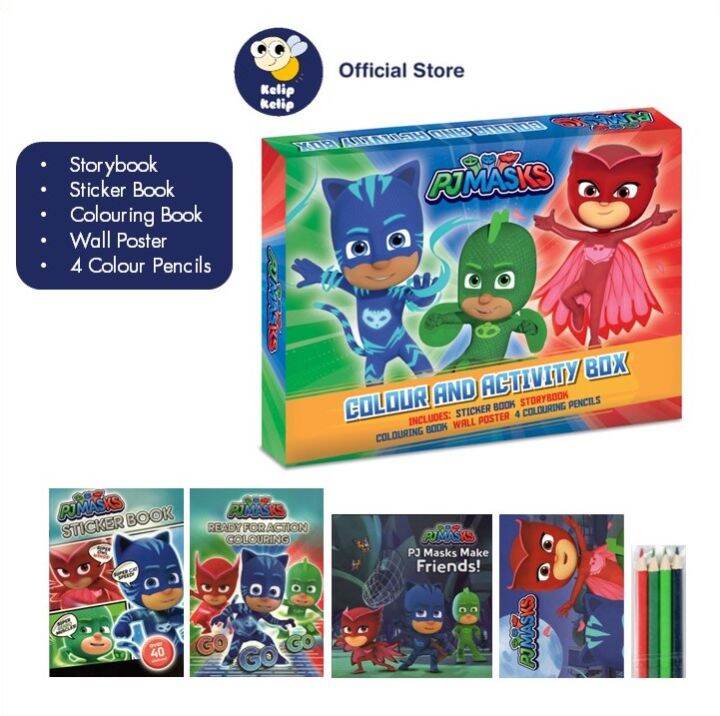 PJ Masks Colour And Activity Boxset with colouring book sticker ...