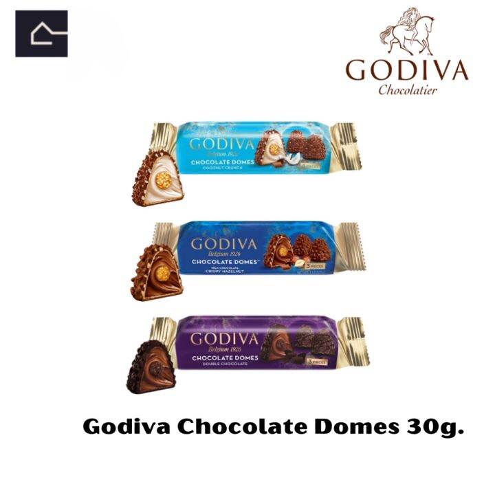 GODIVA Chocolate Domes โกดิวา ช็อคโกแลตสอดไส้ นำเข้าจากประเทศตุรกี ขนาด 30 กรัม(g.)BBE:03/2024 ...