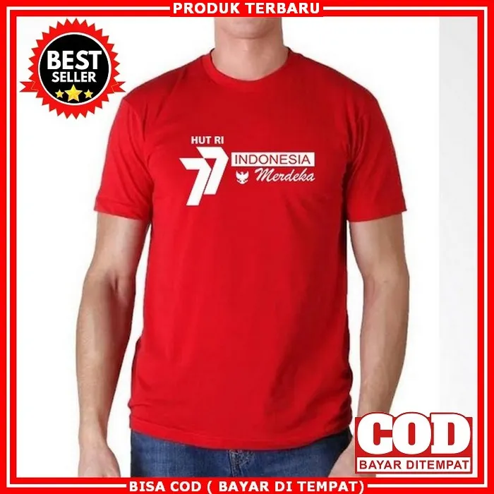 Kaos Kemerdekaan Indonesia Hut Ri Ke 77 Simpel Motif Keren Cowok Kekinian Viral Baju 17 ...