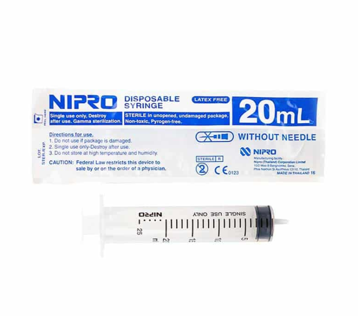 นิโปร ไซริงค์ กระบอกฉีดยา 20 มล. - Nipro Syringe 20 ml. | Lazada.co.th