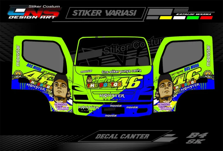 stiker truk canter /stiker kapala canter / decal kapala canter atau ...
