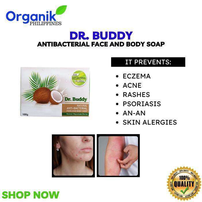 【COD】 2 Bars DR. BUDDY Antibacterial FACE and BODY SOAP (100g) | Lazada PH