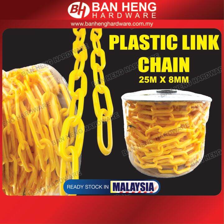 PVC Safety Plastic Chain | PVC Rantai Plastik 8MM x 25Meter | Lazada