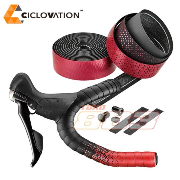 CICLOVATION Bar Tape Leather Touch - Shinning Metallic CANDY APPLE RED ...