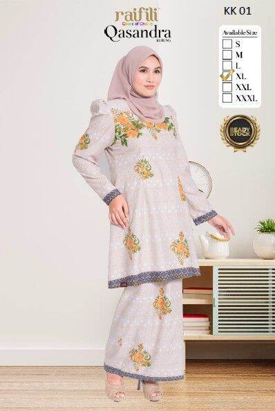 Baju Batik QASANDRA KK09 Baju KURUNG Melayu Berlengan Panjang | Lazada