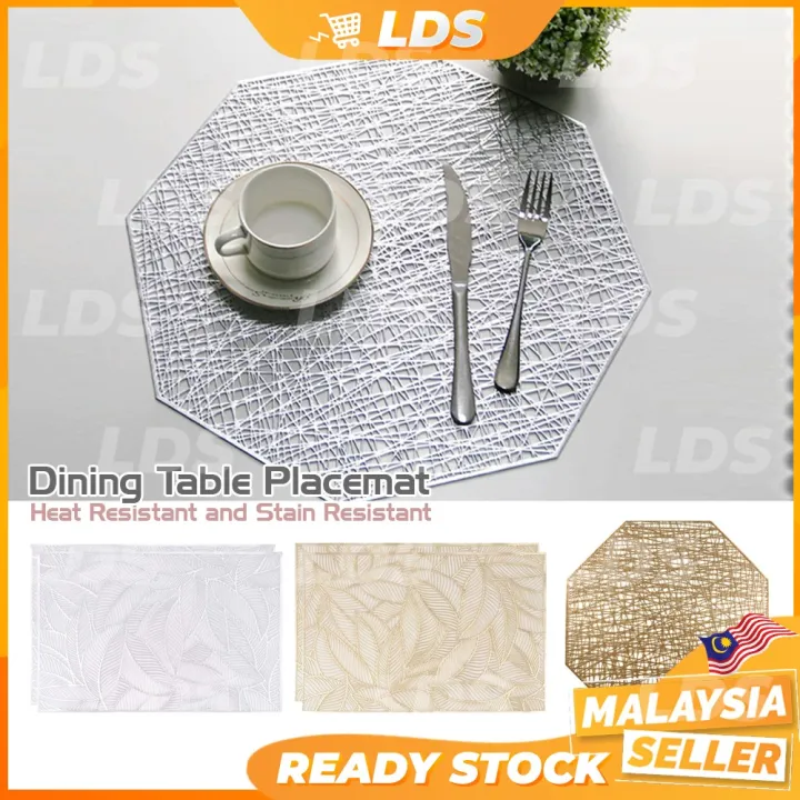 LDS Dining Table Placemat Waterproof Stainproof Washable Kitchen ...