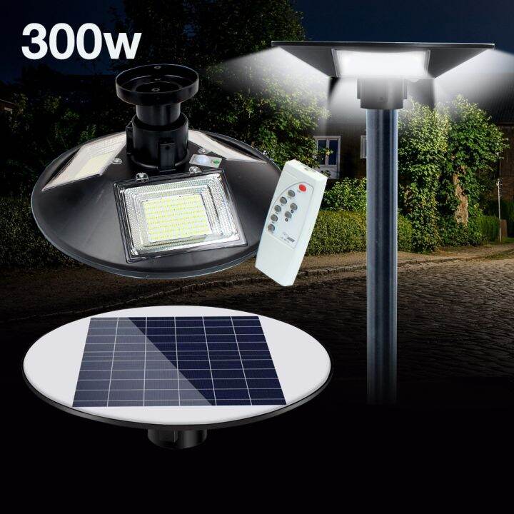 Telecorsa โคมไฟโซล่าเซล พลังงานแสงอาทิตย์ UFO Square Light LED300W รุ่น Solar-street-light-3 ...