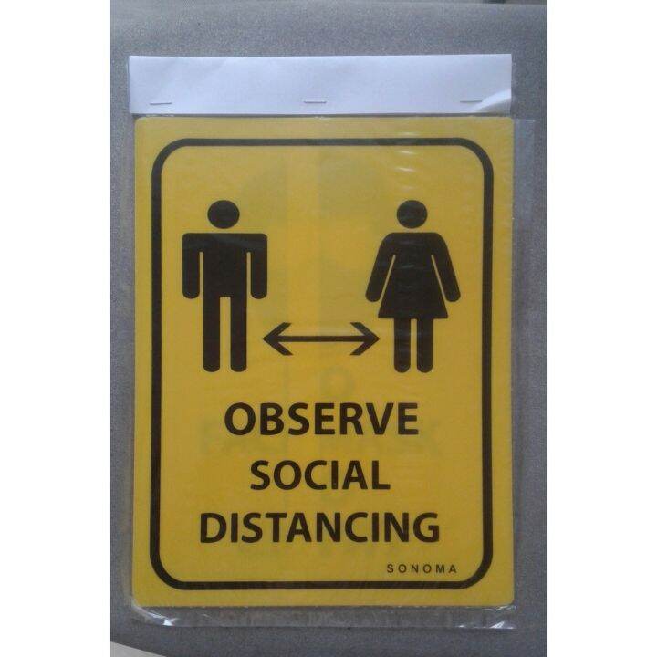 Observe Social Distancing SIgnage 8.5" x 11" inches | Lazada PH