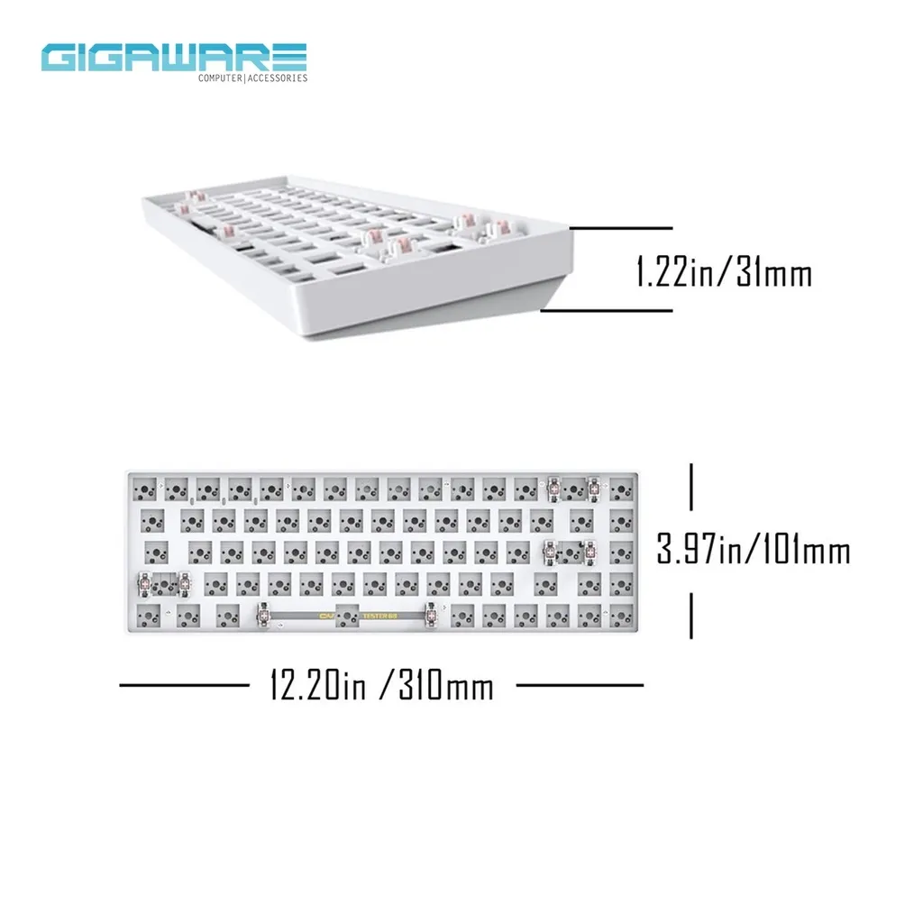 CIY GK68 Tester 68 Keys hot-swappable Mechanical Keyboard Kit | Lazada PH