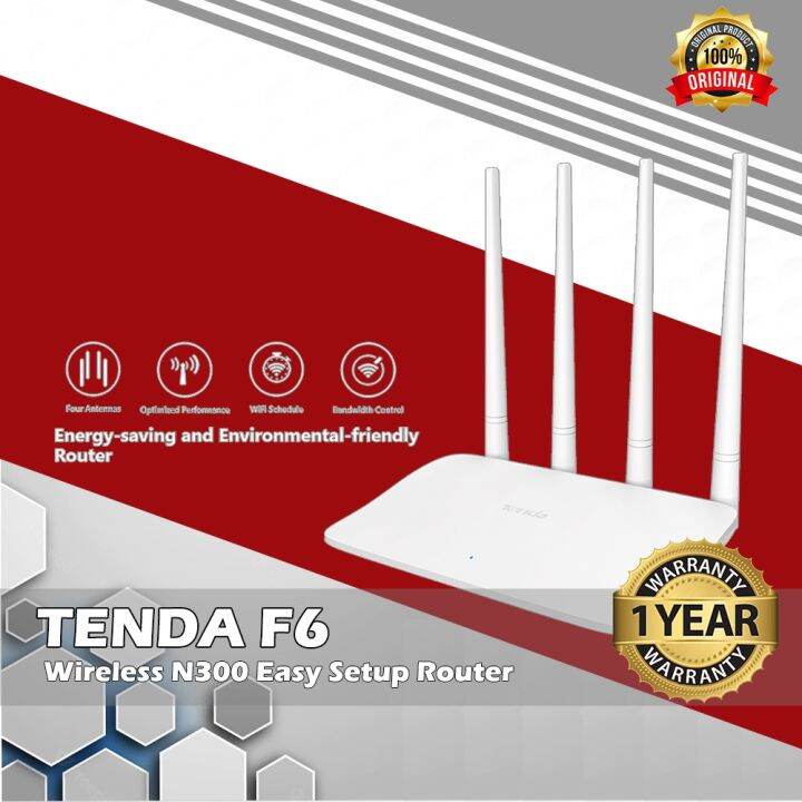 【READY STOCK】 ♭Tenda F6 300mbps Wireless N300 Easy Setup Router | Lazada PH