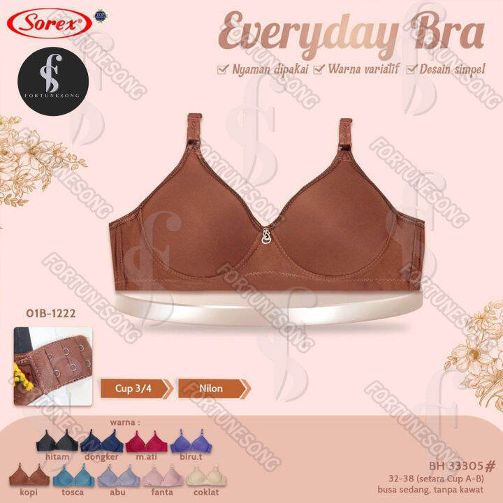 Sorex - Bra/BH Sorex Tanpa Kawat Kait 2 Busa Tipis PILIH WARNA | Lazada Indonesia