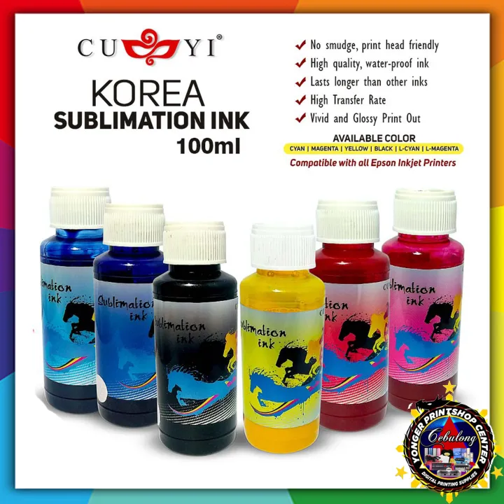 1 BOTTLE CUYI SUBLIMATION INK KOREA CMYK,LC,LM-CEBULONG YONGER | Lazada PH