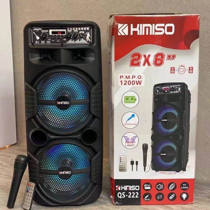NEW KIMISO QS-222 Portable Bluetooth Wireless Speaker Karaoke with ...