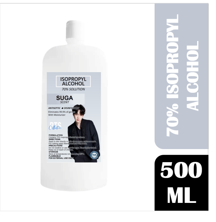 BTS SUGA 500ML 70% ISOPROPYL ALCOHOL WITH MOISTURIZER | Lazada PH