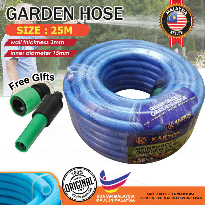 KARYON Reinforced PVC Garden Net Hose Flexible Pipe Anti Twist / Getah ...
