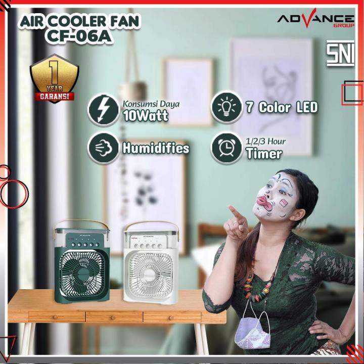 NEW READY !!! AIR COOLER FAN CF06-A!!! KIPAS ANGIN MINI ADVANCE!!! DENGAN 2 PILIHAN WARNA Hijau ...