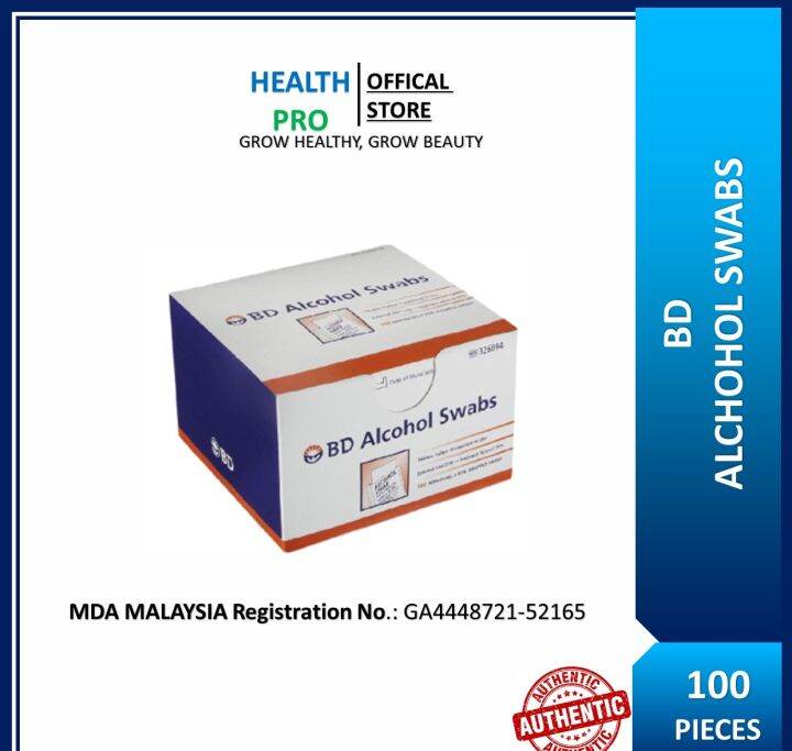 BD Alcohol Swabs (100 Pieces) EXPIRY:07/2027 | Lazada