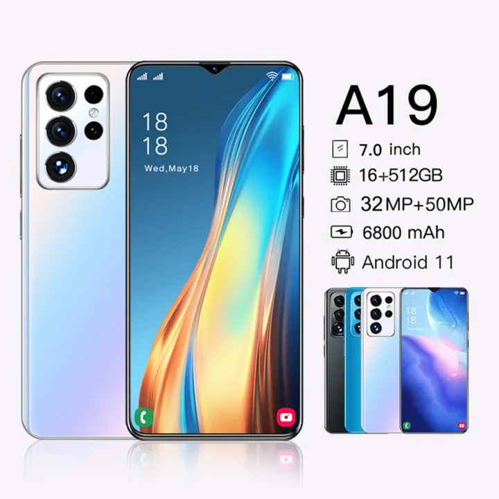 โทรศัพท์มือถือ A19 โทรศัพท์ 512GB โทรศัพท์มือถือราคาถูก Android 5G ...