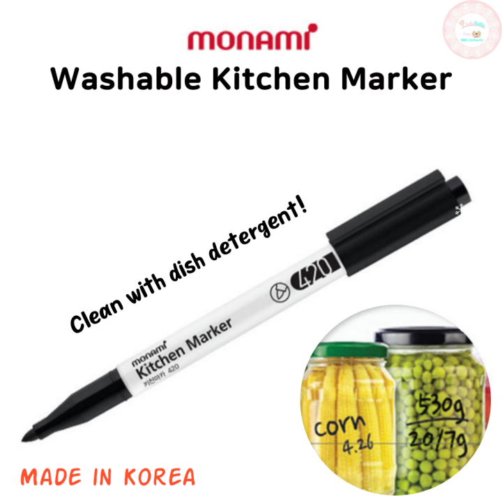 Monami Stiker Dapur Dapat Dicuci, Spidol Dapur/Kulkas, Penyimpanan ...