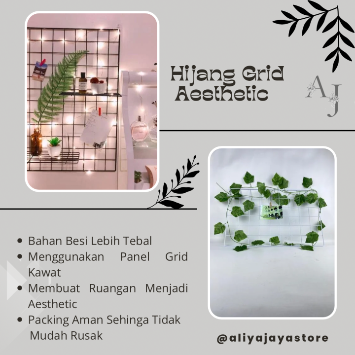 Hijang Grid Aesthetic 52x35 | Lazada Indonesia