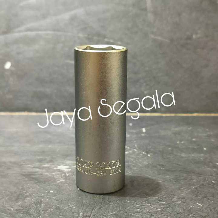 Mata sok 21mm panjang 1/2" 6pt Tjap Mata Deep socket 21 mm long shock ...