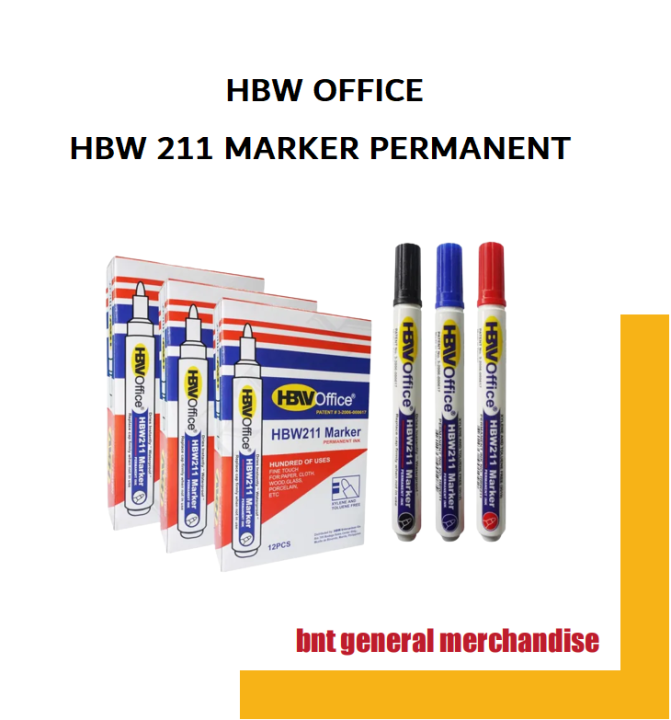 HBW OFFICE 211 PERMANENT MARKER SOLD PER PIECE | Lazada PH